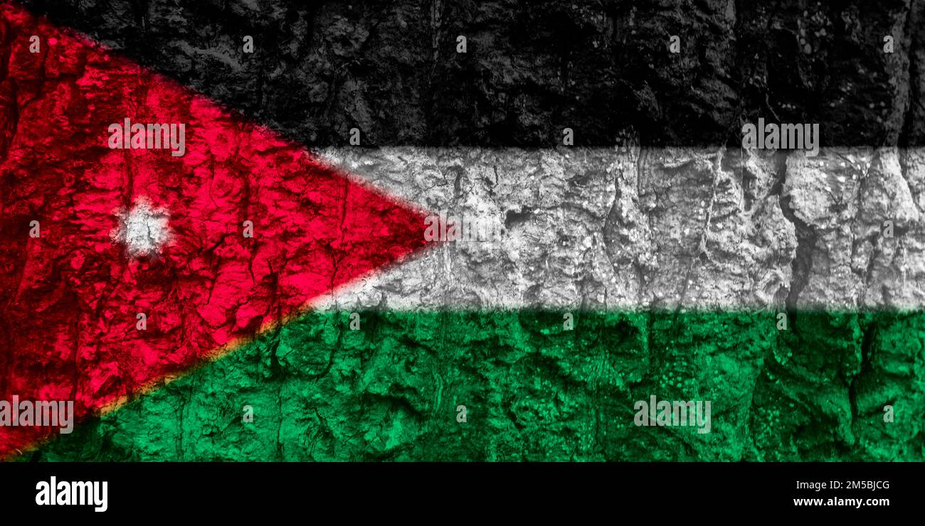 Jordan flag texture as background Stock Photo - Alamy