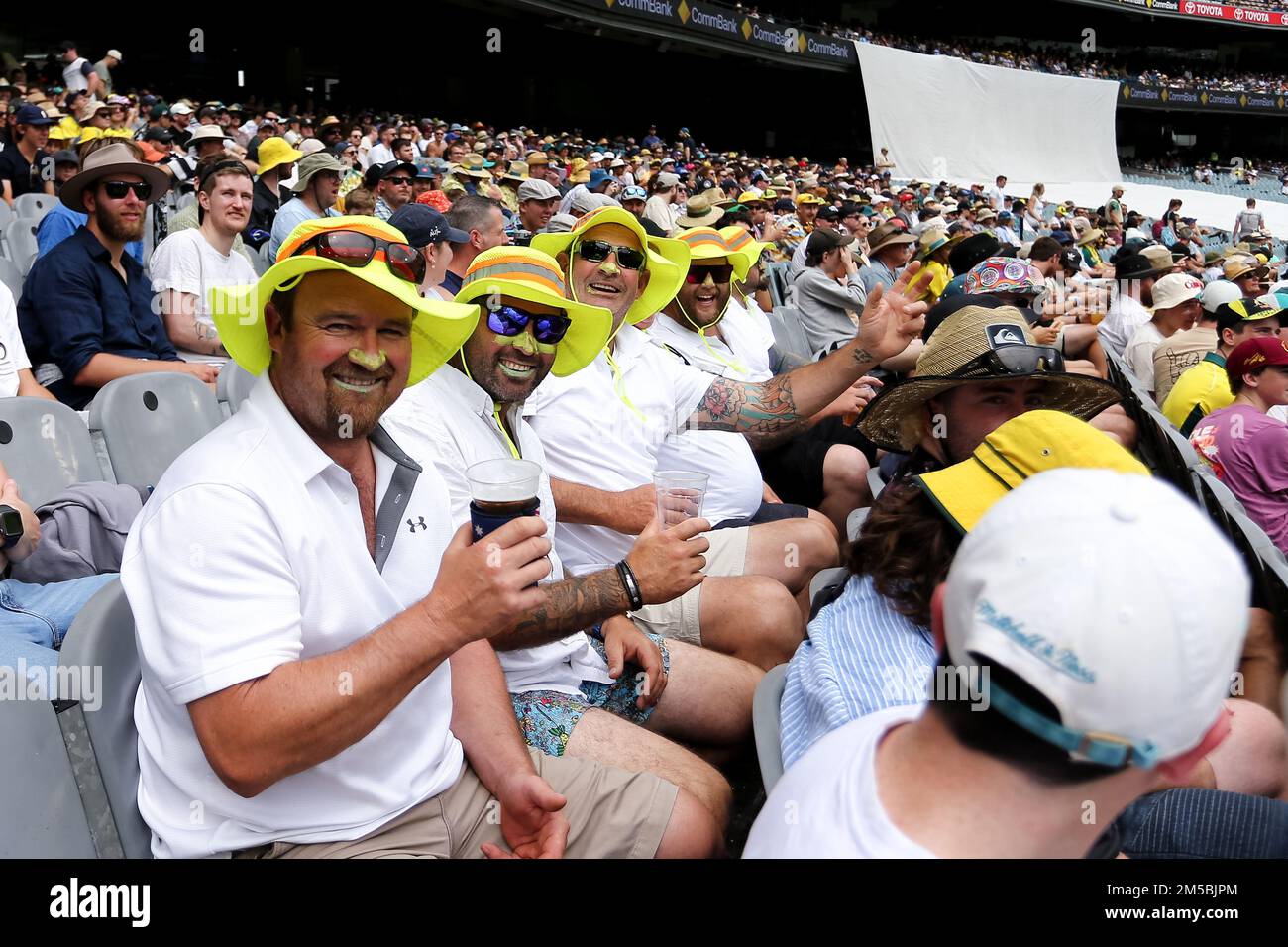 Melbourne, Australia, 28 December, 2022. Fans pose for the camera ...