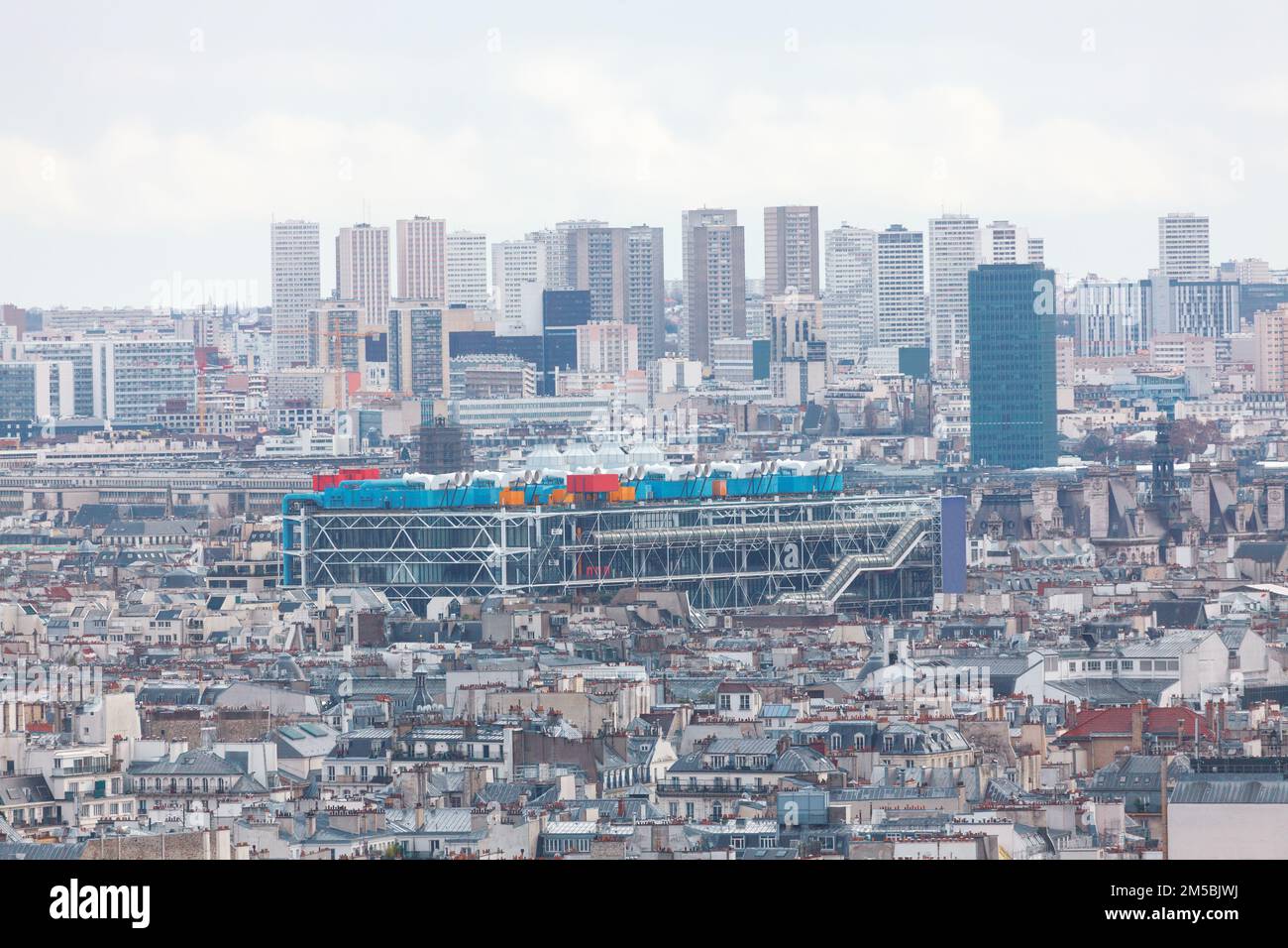 Paris cityscape panorama . Buildings architecture of Paris district ...