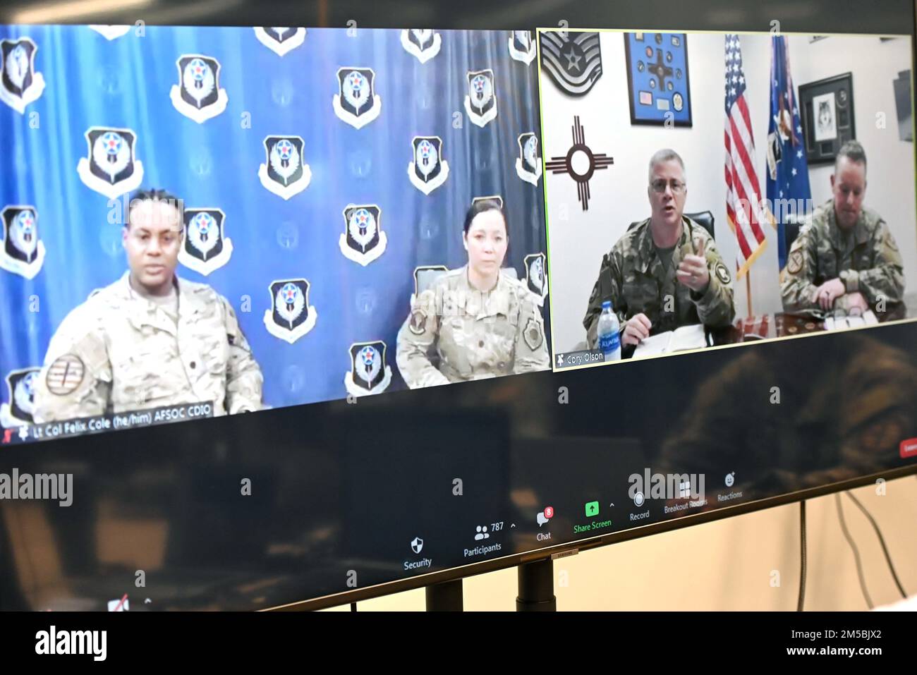 U.S. Air Force Chief Master Sgt. Greg Smith, third from left, senior ...