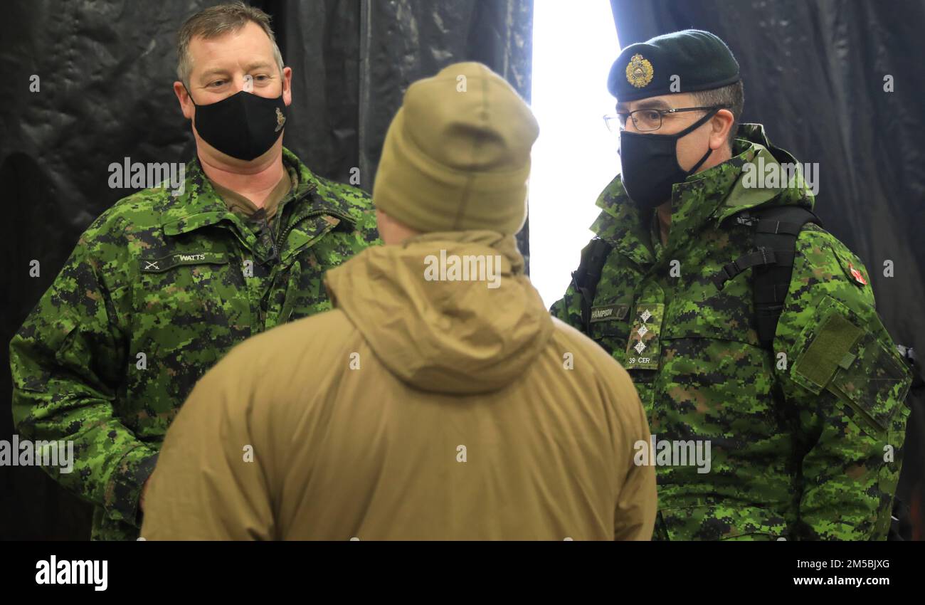 Canadian Armed Forces Officer, Lt. Col. N.J Watts, the commanding ...