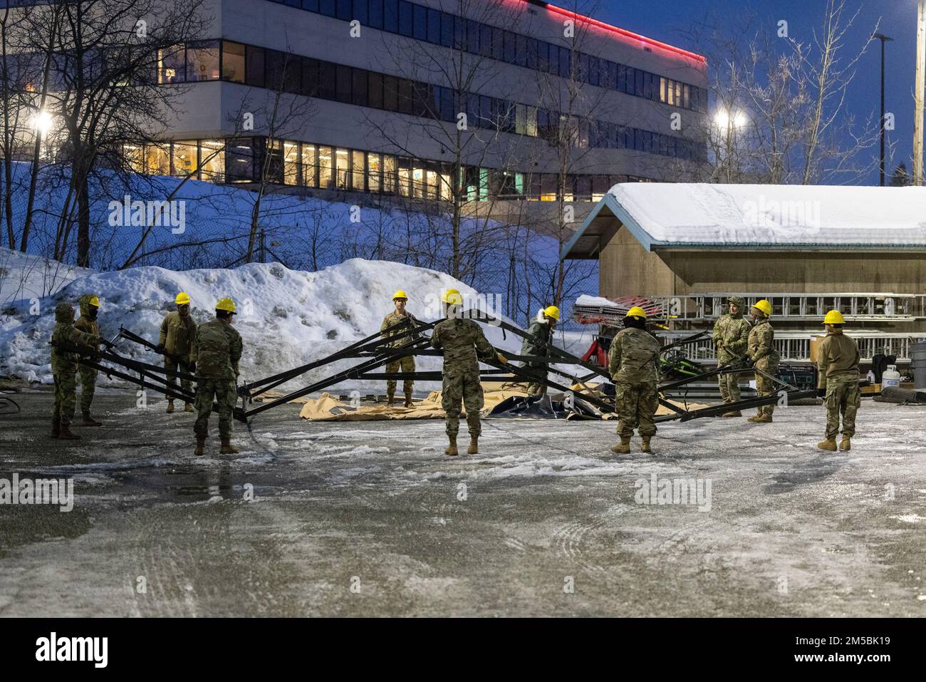 U.S. Airmen with the 116th Services Flight, 116th Air Control Wing ...