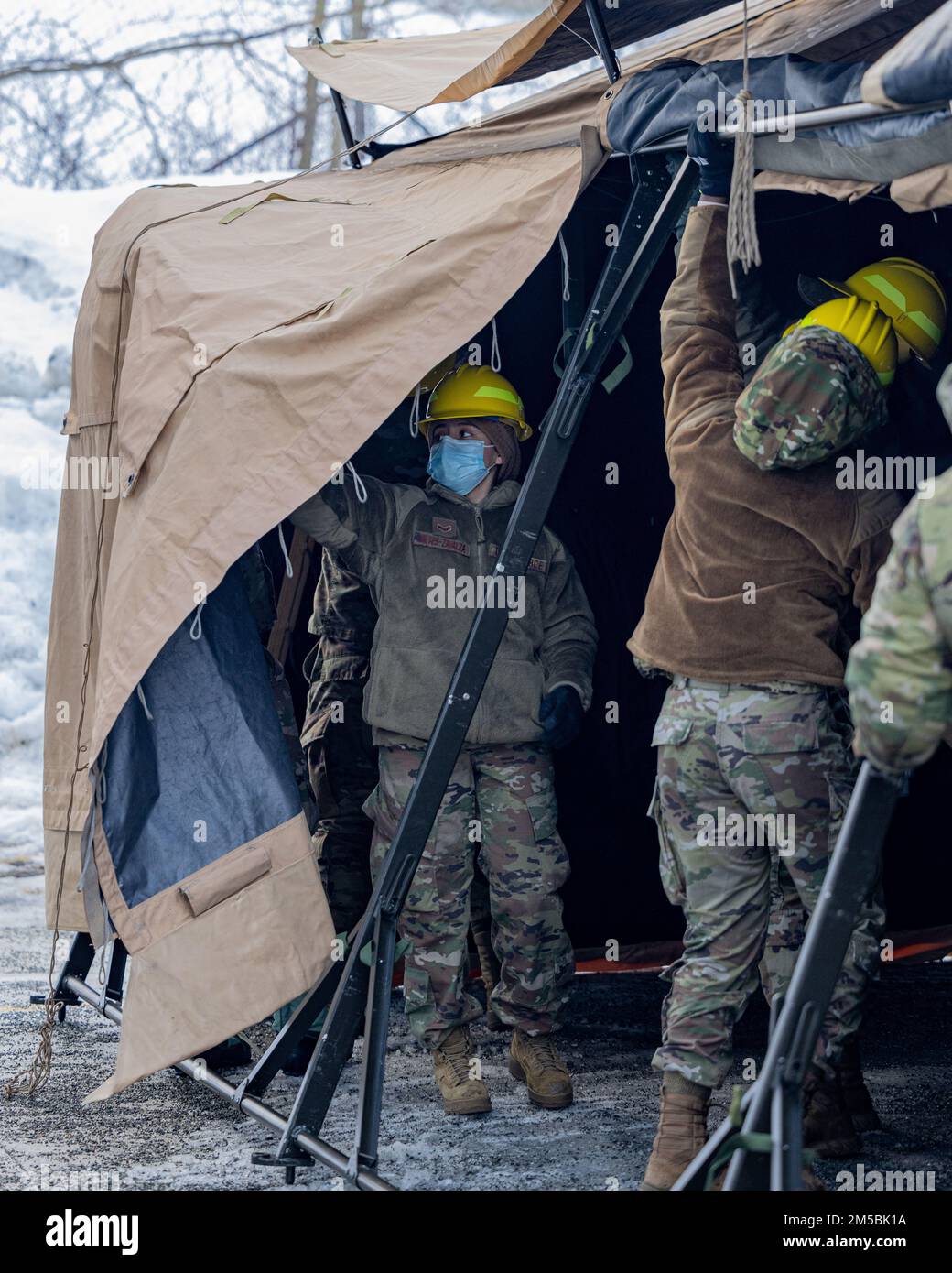 U.S. Airmen with the 116th Services Flight, 116th Air Control Wing ...
