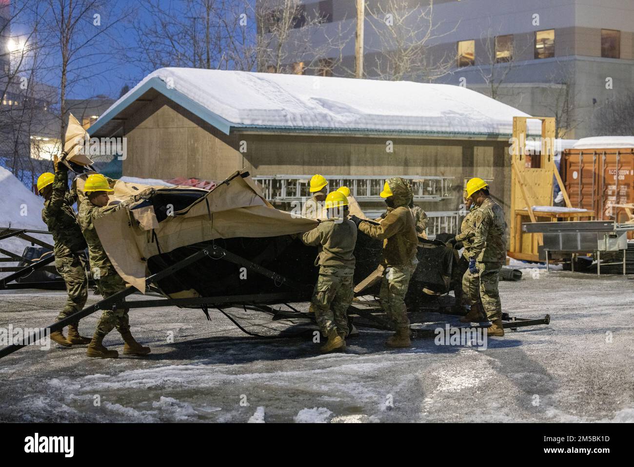 U.S. Airmen with the 116th Services Flight, 116th Air Control Wing ...