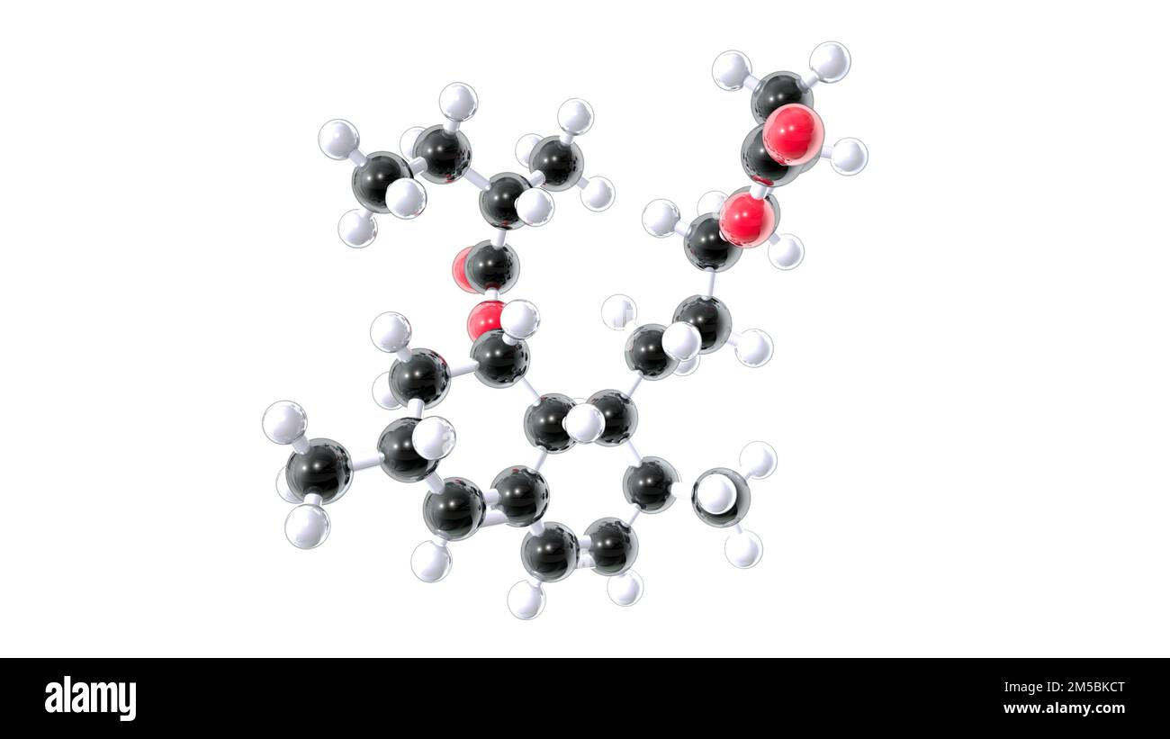 Lovastatin drug, molecular model. This is a statin drug, used to treat ...