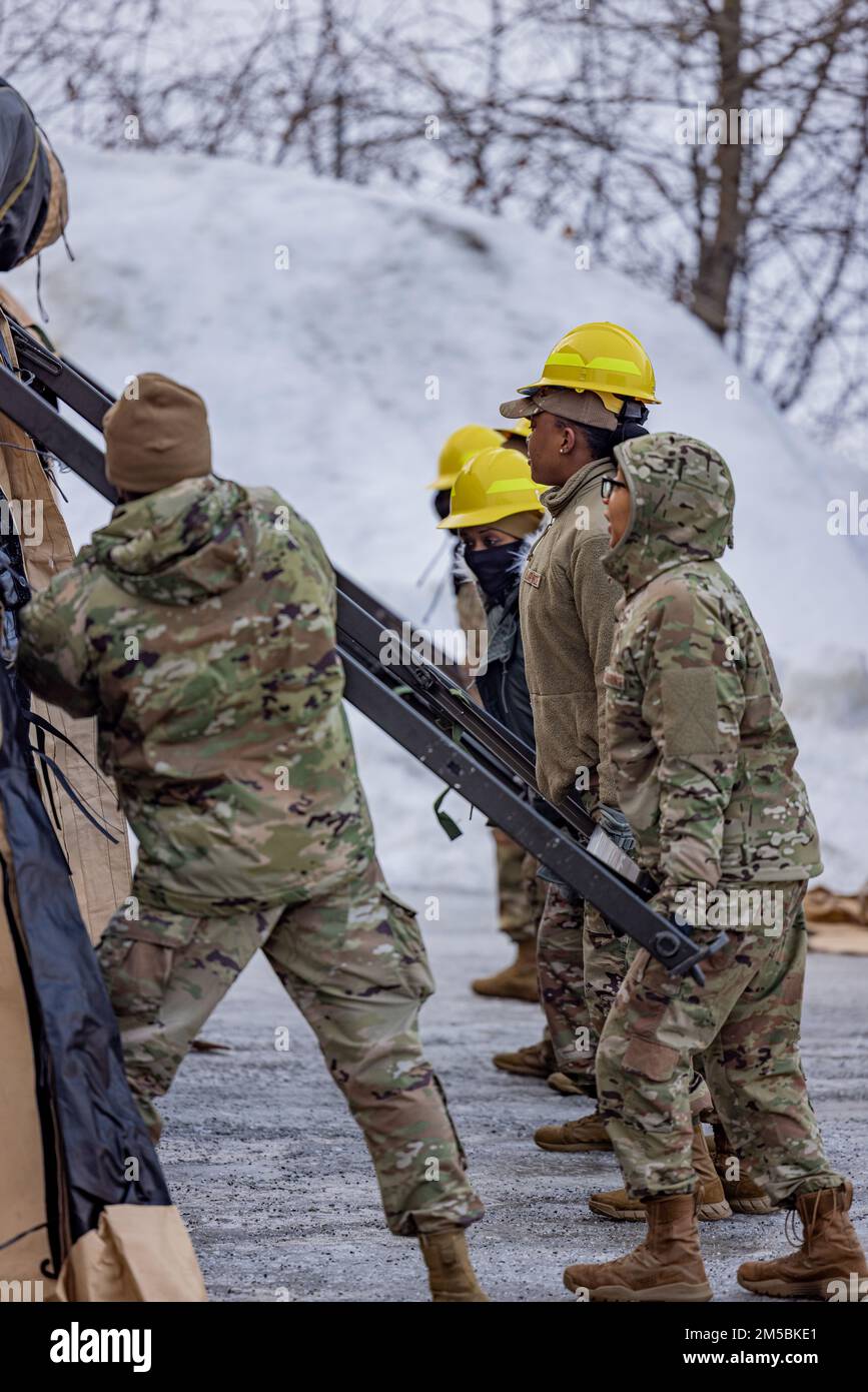 U.S. Airmen with the 116th Services Flight, 116th Air Control Wing ...
