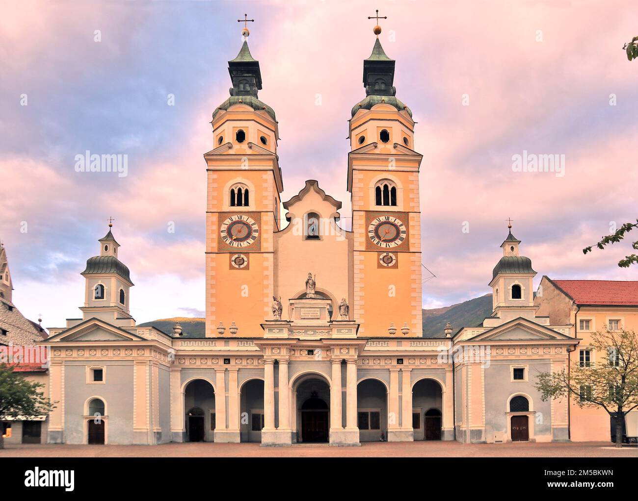 Cathedral of Brixen.The main facade from Domplatz Stock Photo - Alamy