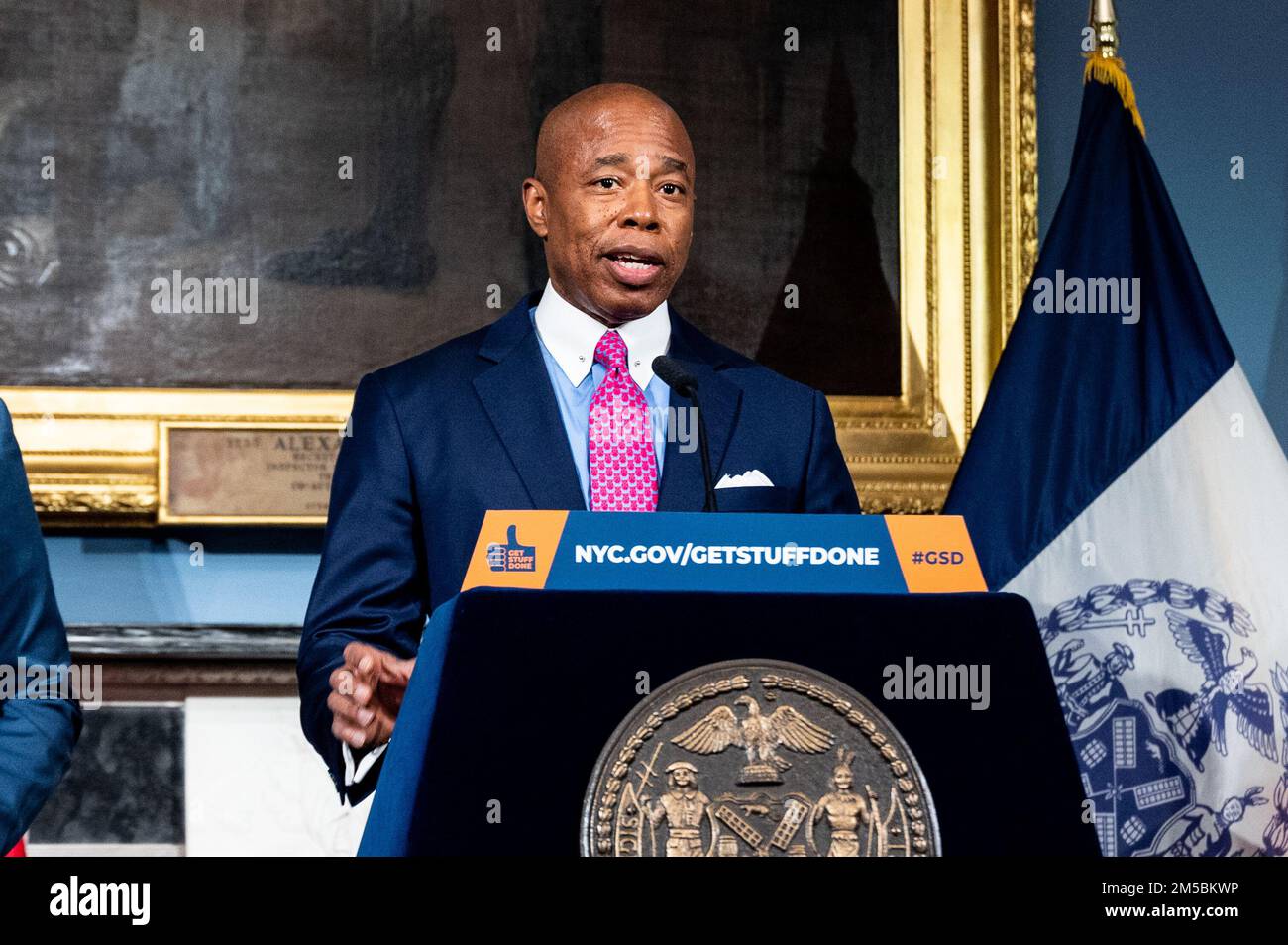 New York, United States. 27th Dec, 2022. New York City Mayor Eric Adams ...