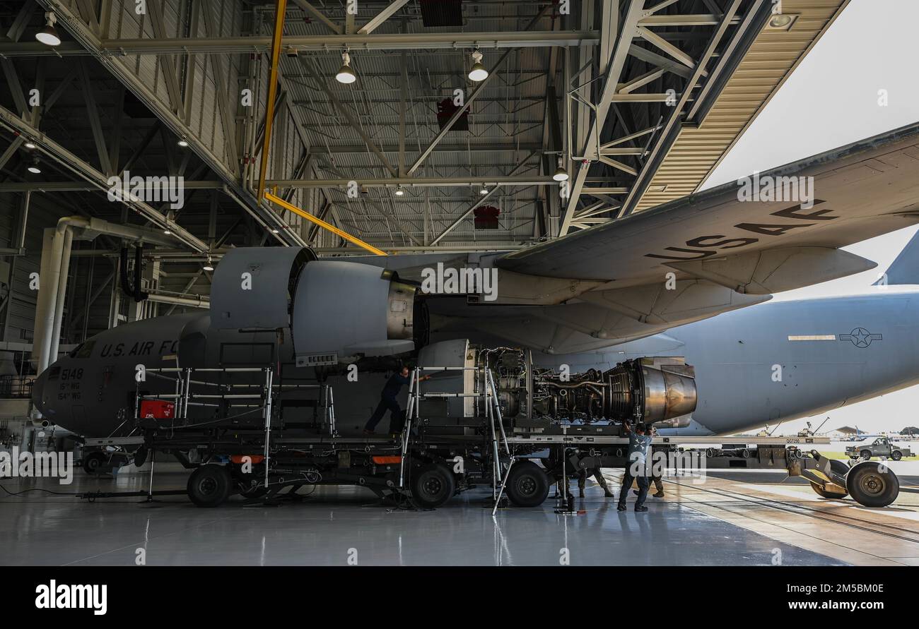 Airmen and civilians assigned to the 15th Maintenance Group and 154th ...