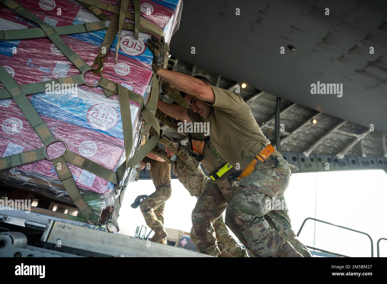 U.S. Air Force aircrew members assigned to the 816th Expeditionary ...