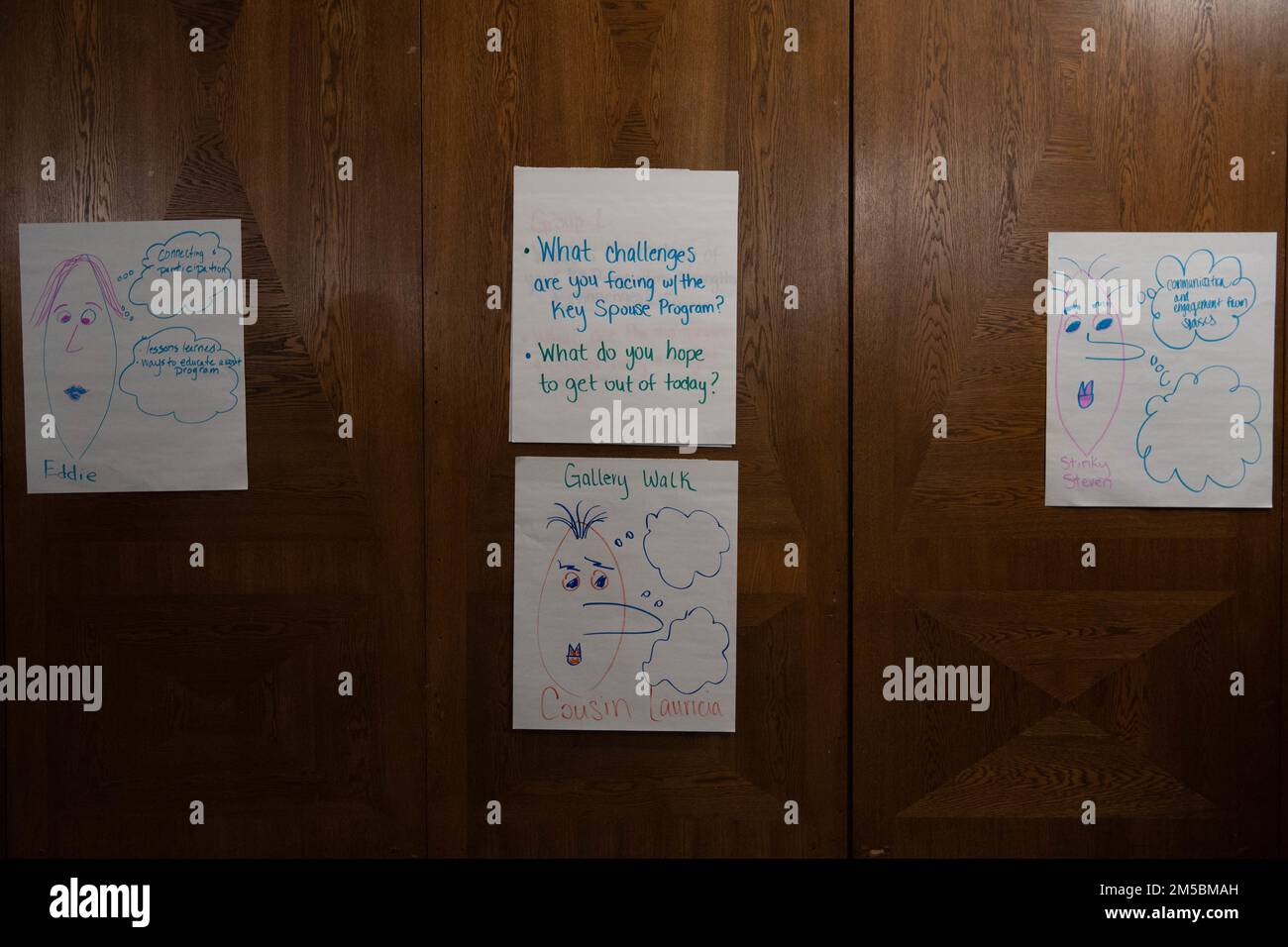 Groups including key spouse, and key players broke the ice by drawing ...