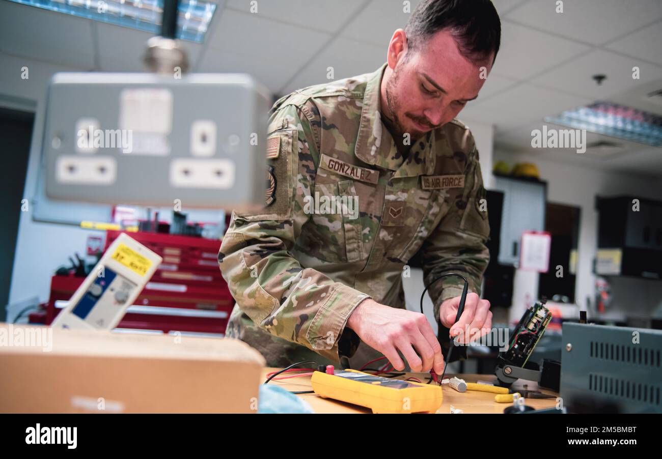 U.S. Air Force Senior Airman David Gonzalez, 379th Expeditionary Medical Support Squadron ...