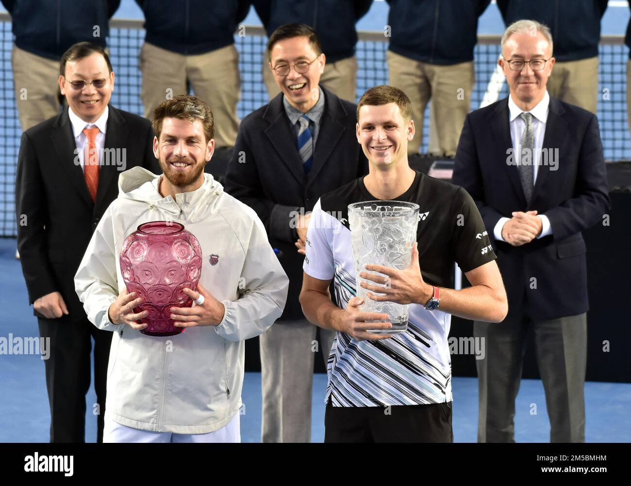 Polish professional tennis player Hubert Hurkacz defeated South African ...