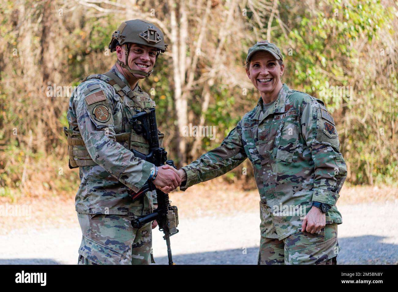 Col. Danielle Willis, 93d Air Ground Operations Wing commander, coins ...