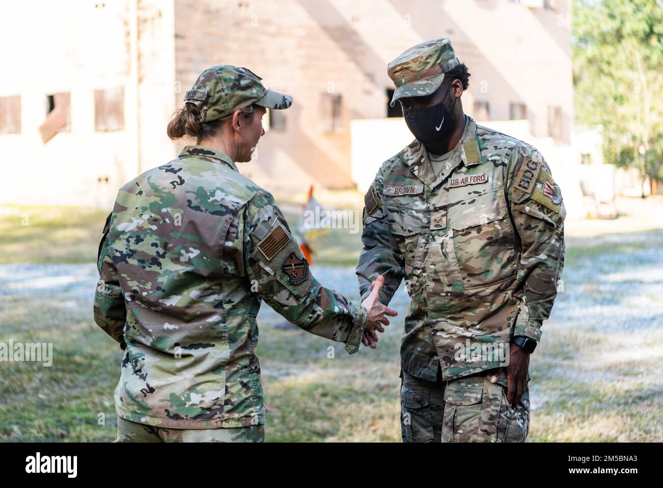 Col. Danielle Willis, 93d Air Ground Operations Wing commander, coins ...