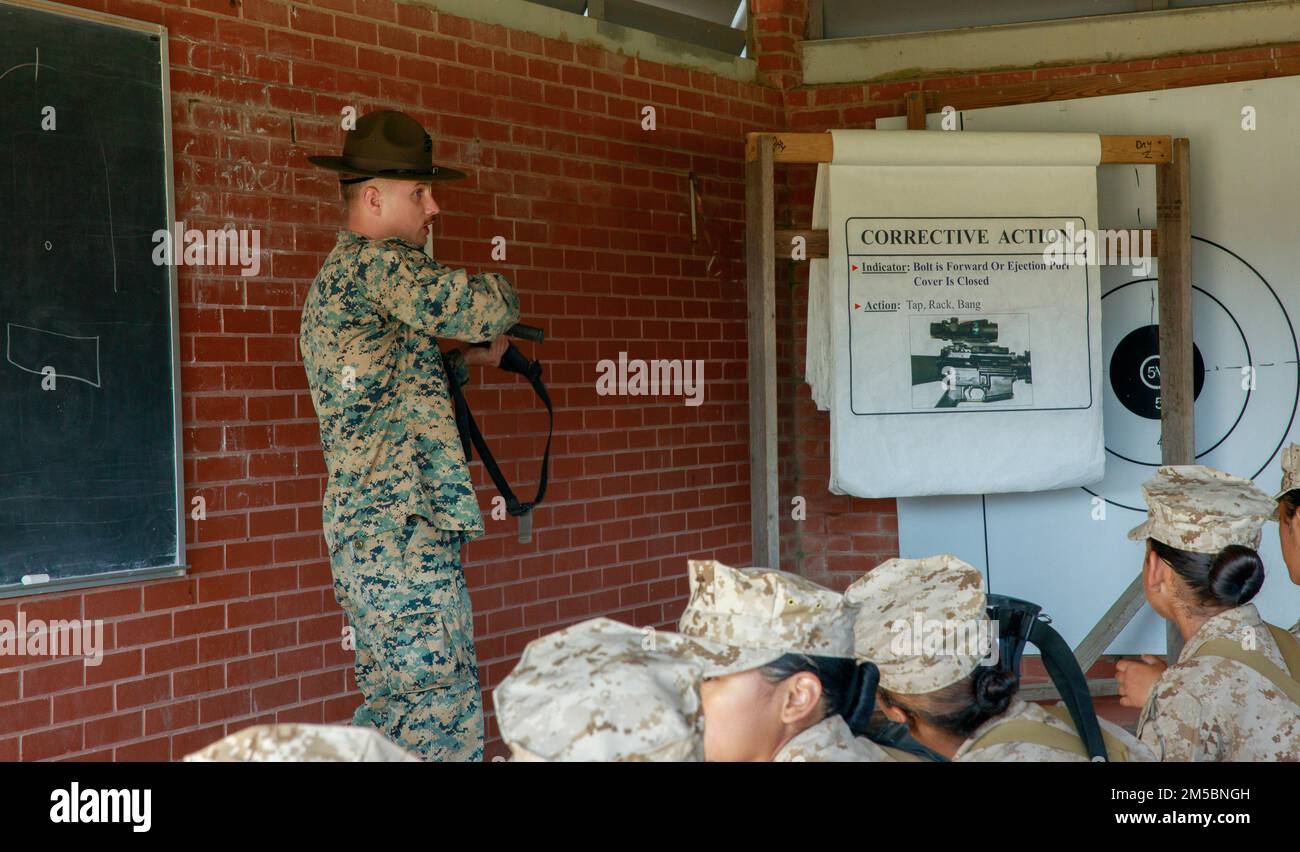 Sgt. Joshua Sanchez, a Primary Marksmanship Instructor, with Weapons ...