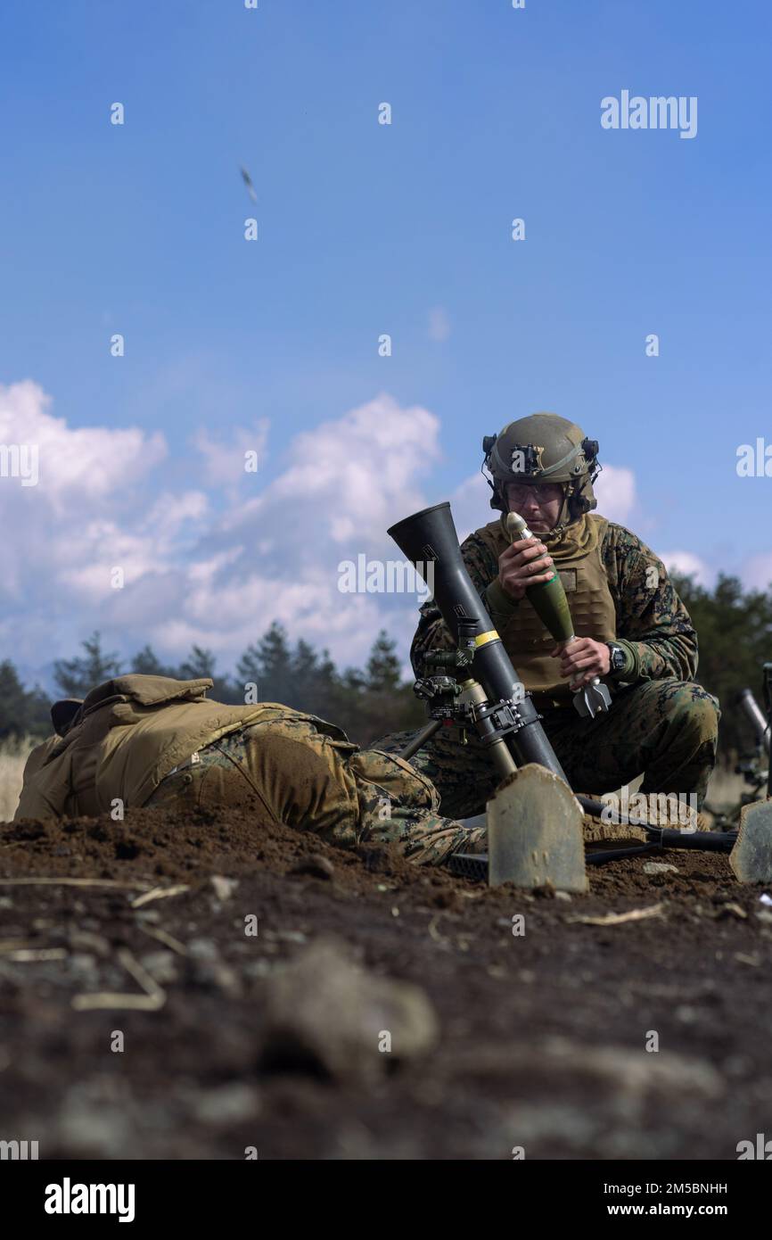 U.S. Marine Corps Lance Cpl. Dagan McCombs, a mortarman with 1st ...