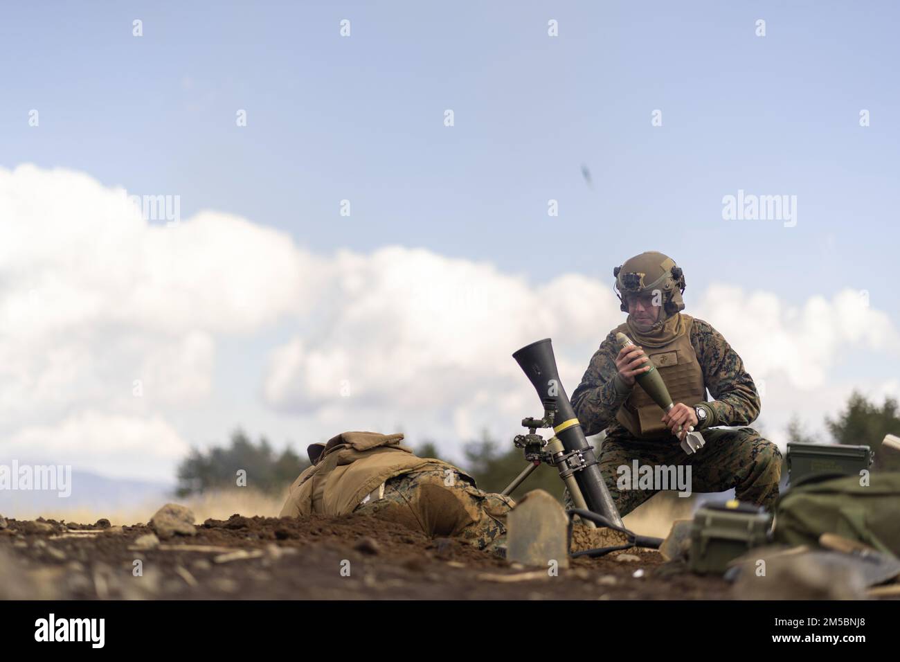 U.S. Marine Corps Lance Cpl. Dagan McCombs, a mortarman with 1st ...