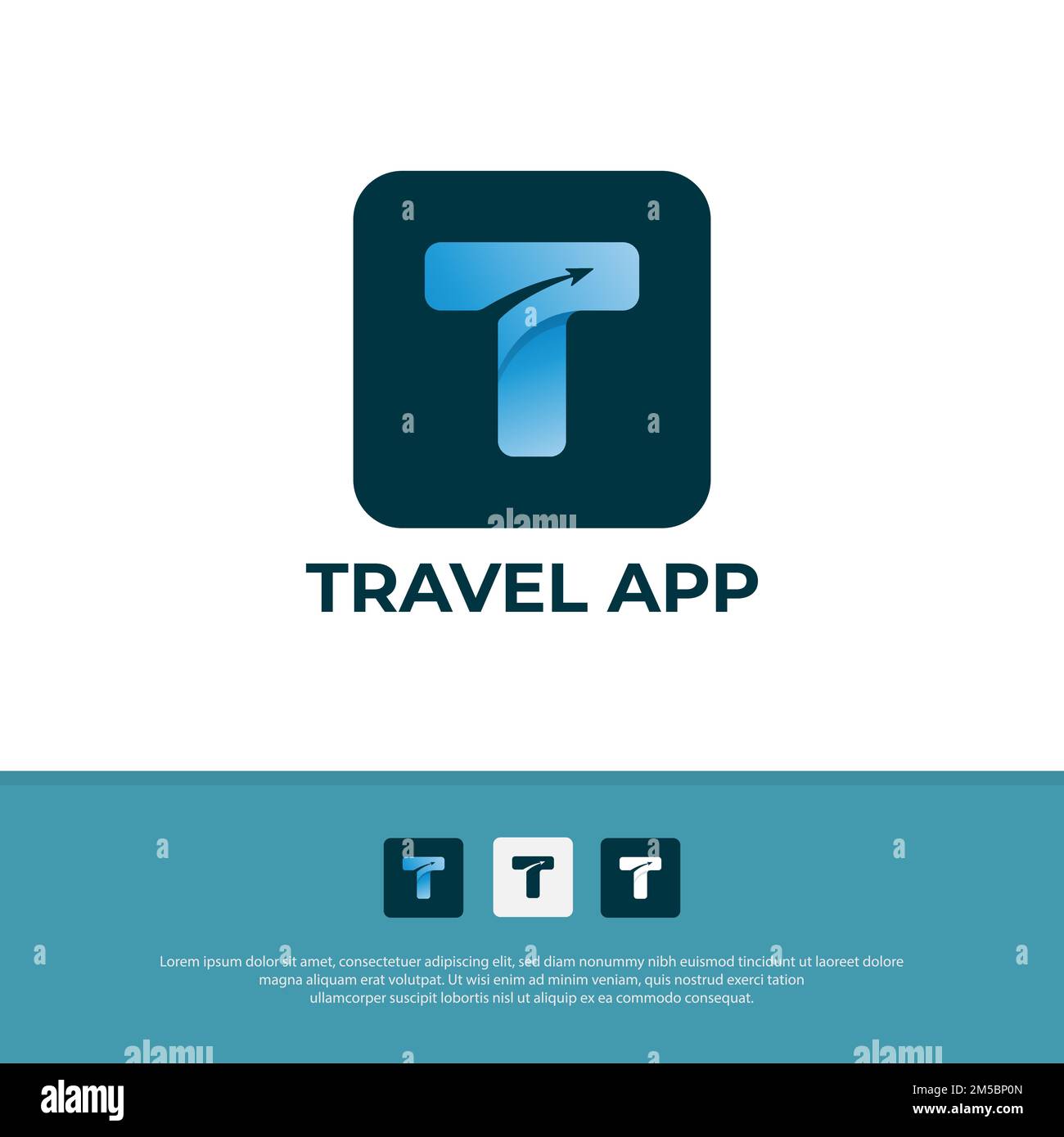 Letter T Travel Agency logo app design inspiration, vector illustration ...