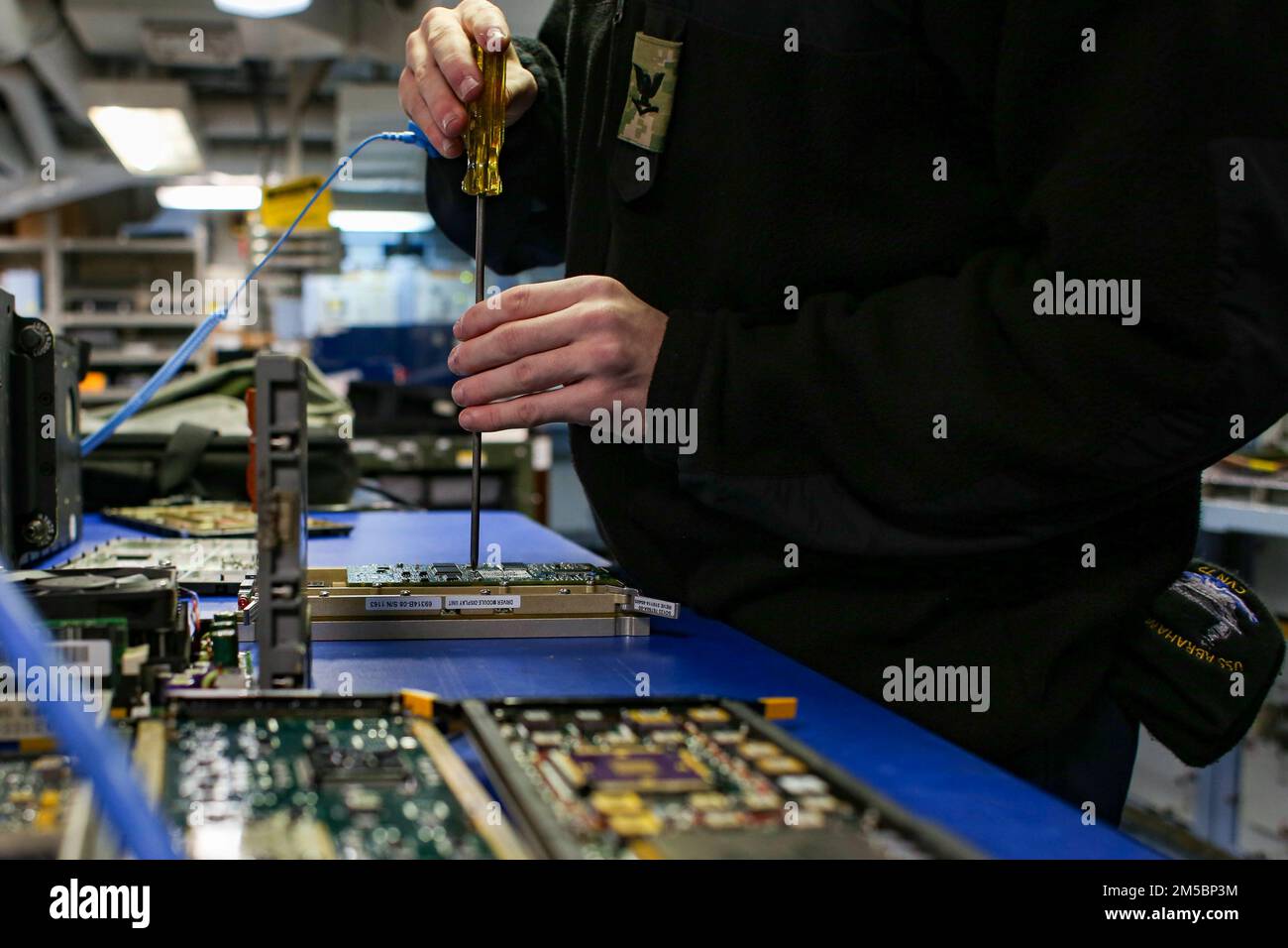 PHILIPPINE SEA (Feb. 24, 2022) Aviation Electronics Technician 3rd ...