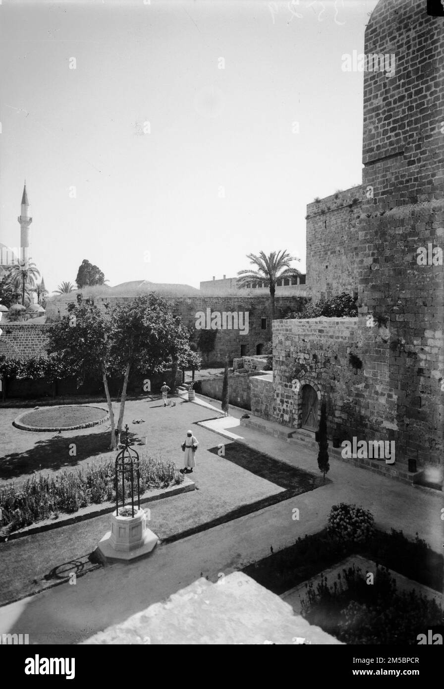 The crusader castle of Akka (also known as Acre and Accho) in the 1920s ...