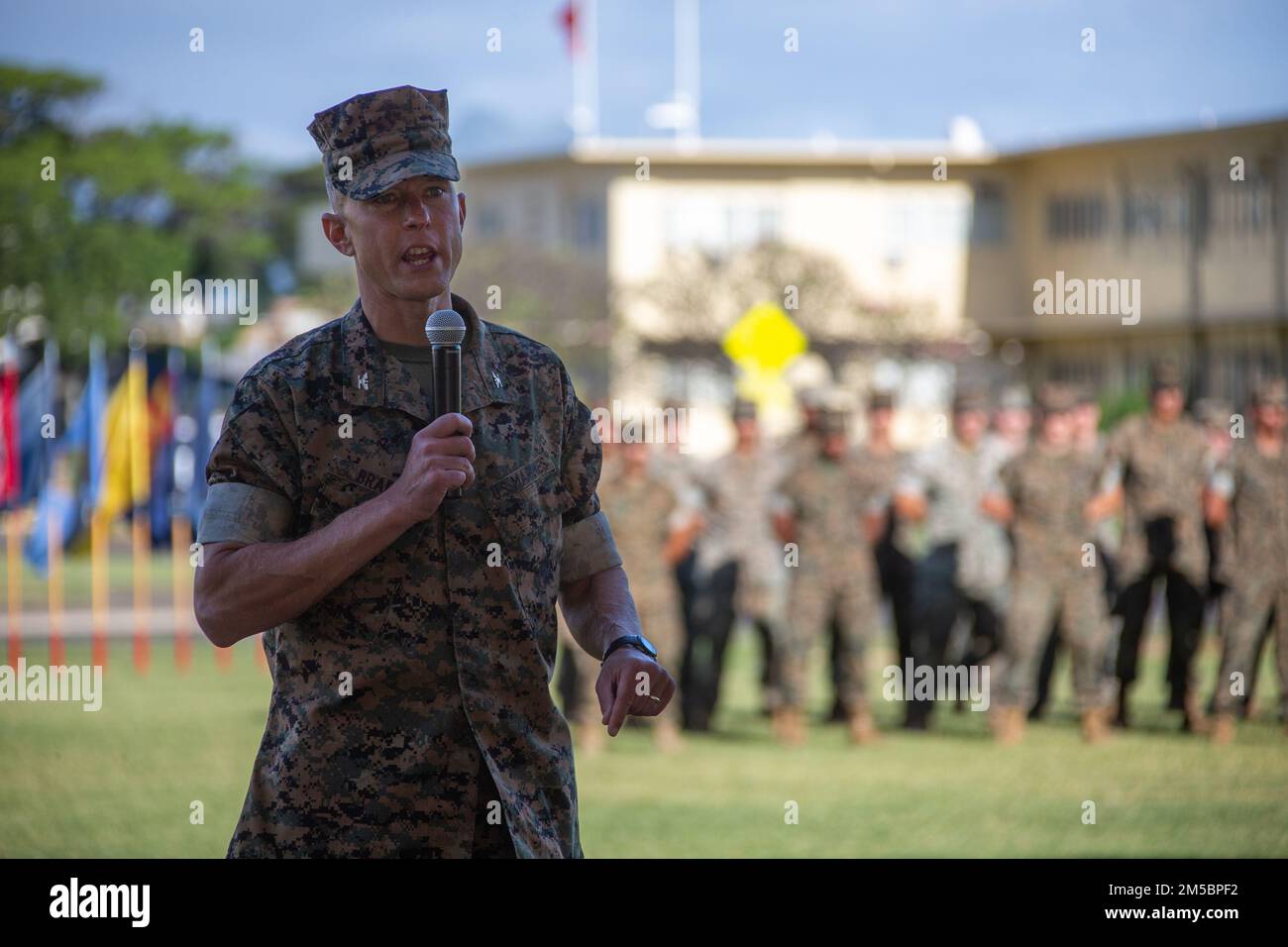 U.S. Marine Corps Col. Timothy S. Brady Jr, commanding officer, 3d ...