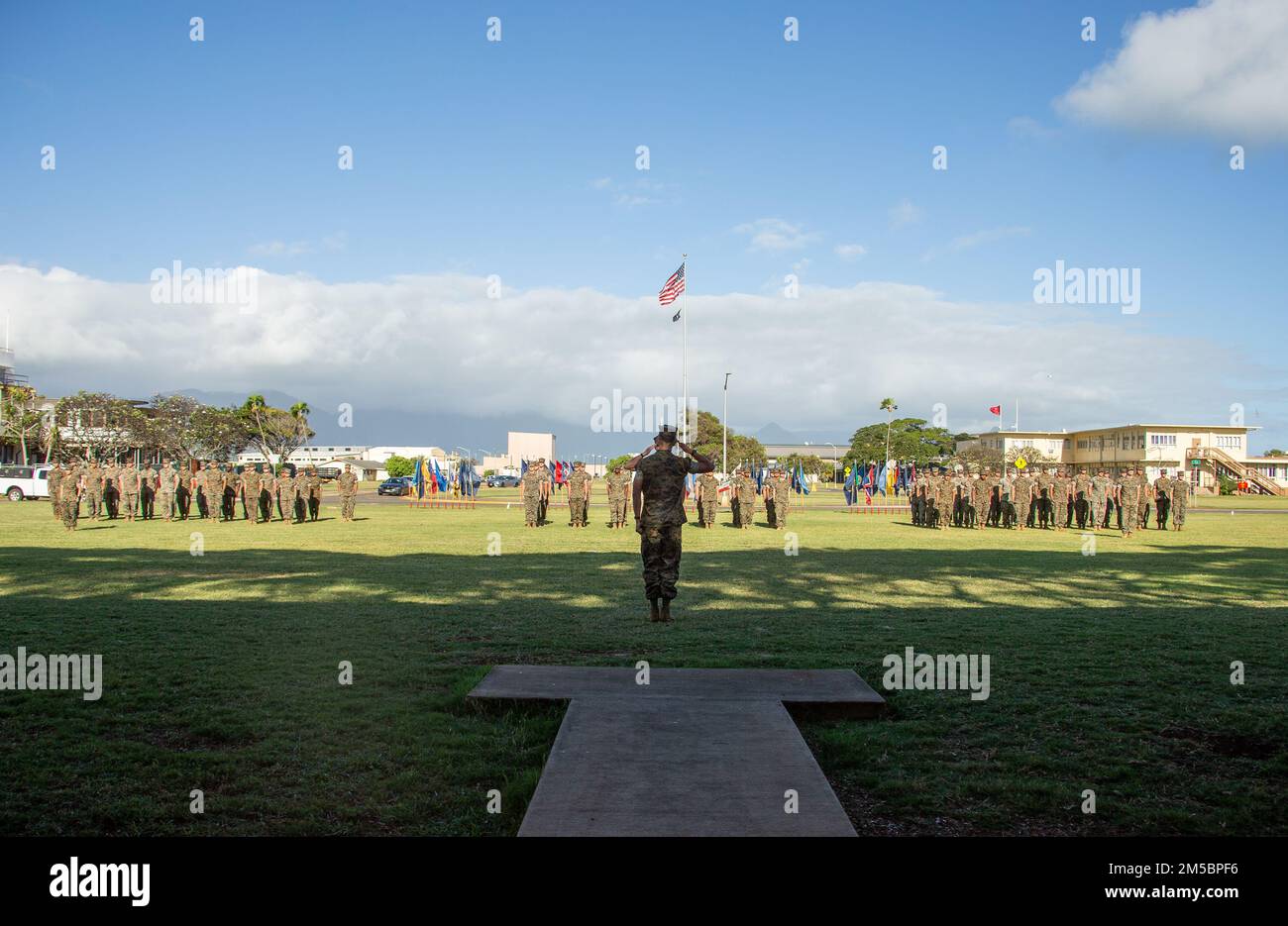 U.S. Marine Corps Capt. David Noble, company commander, Communications ...