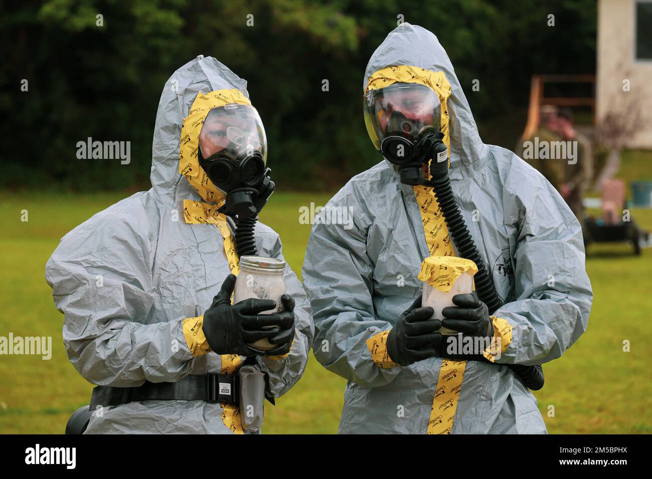 U.S. Marine Corps Staff Sgt. Demetri Duey, left, and Sgt. Lena Huynh ...