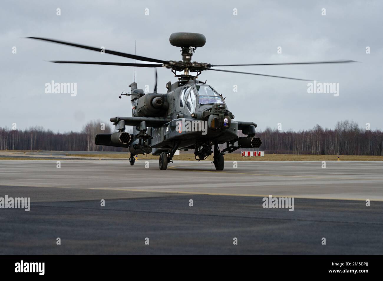An AH-64D Apache Longbow helicopter assigned to 1-3rd Attack Battalion ...