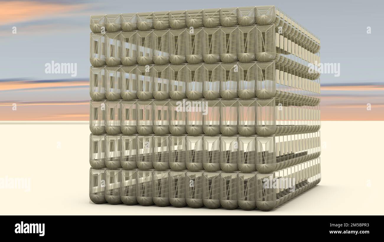 A 3D Illustration of an architectural structure. Artists, Designers ...