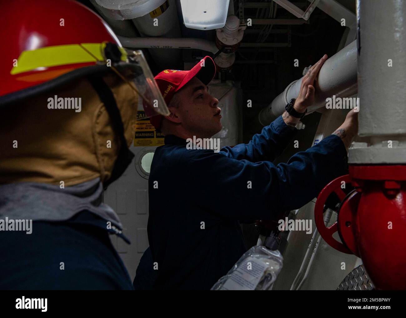 GULF OF OMAN (Feb. 24, 2022) Damage Controlman 2nd Class Derek Poe ...