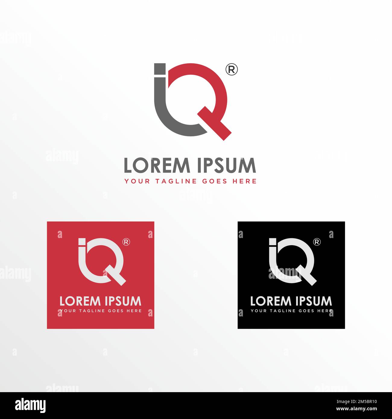 Simple and unique Letter or word Q or IQ conneceted font image graphic ...