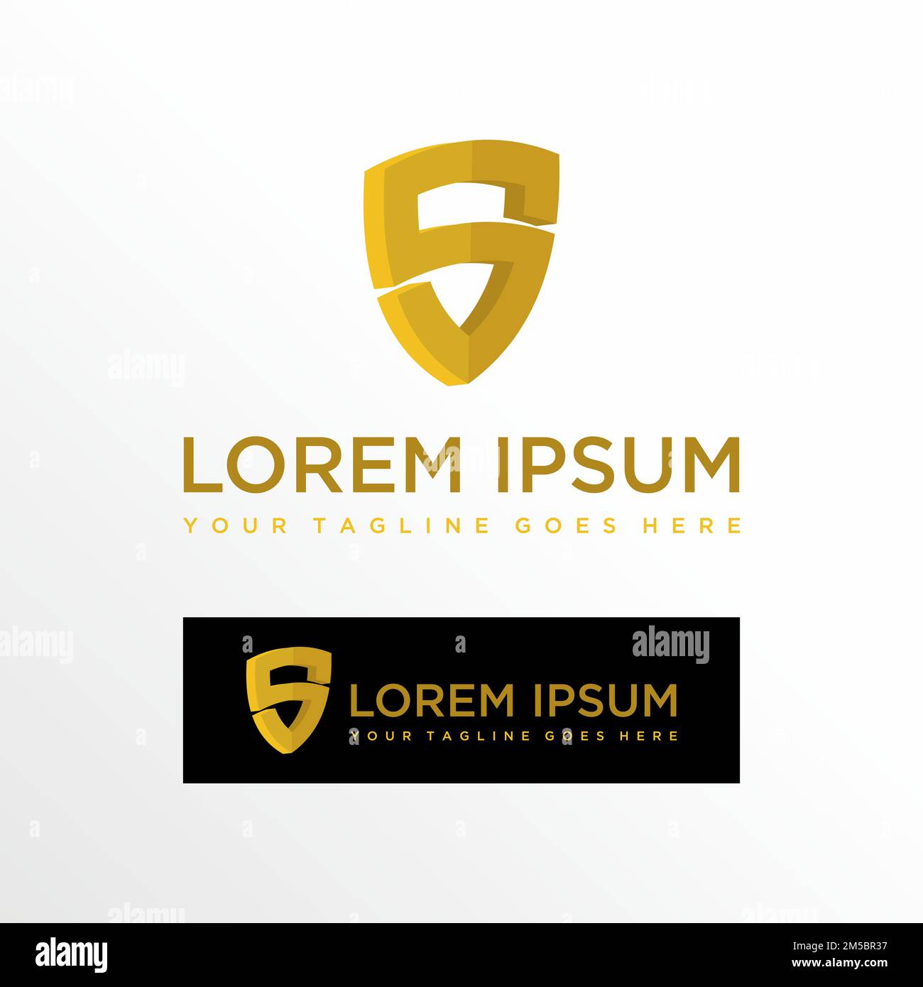 simple and unique letter or word S 3D font in shield or guard graphic ...