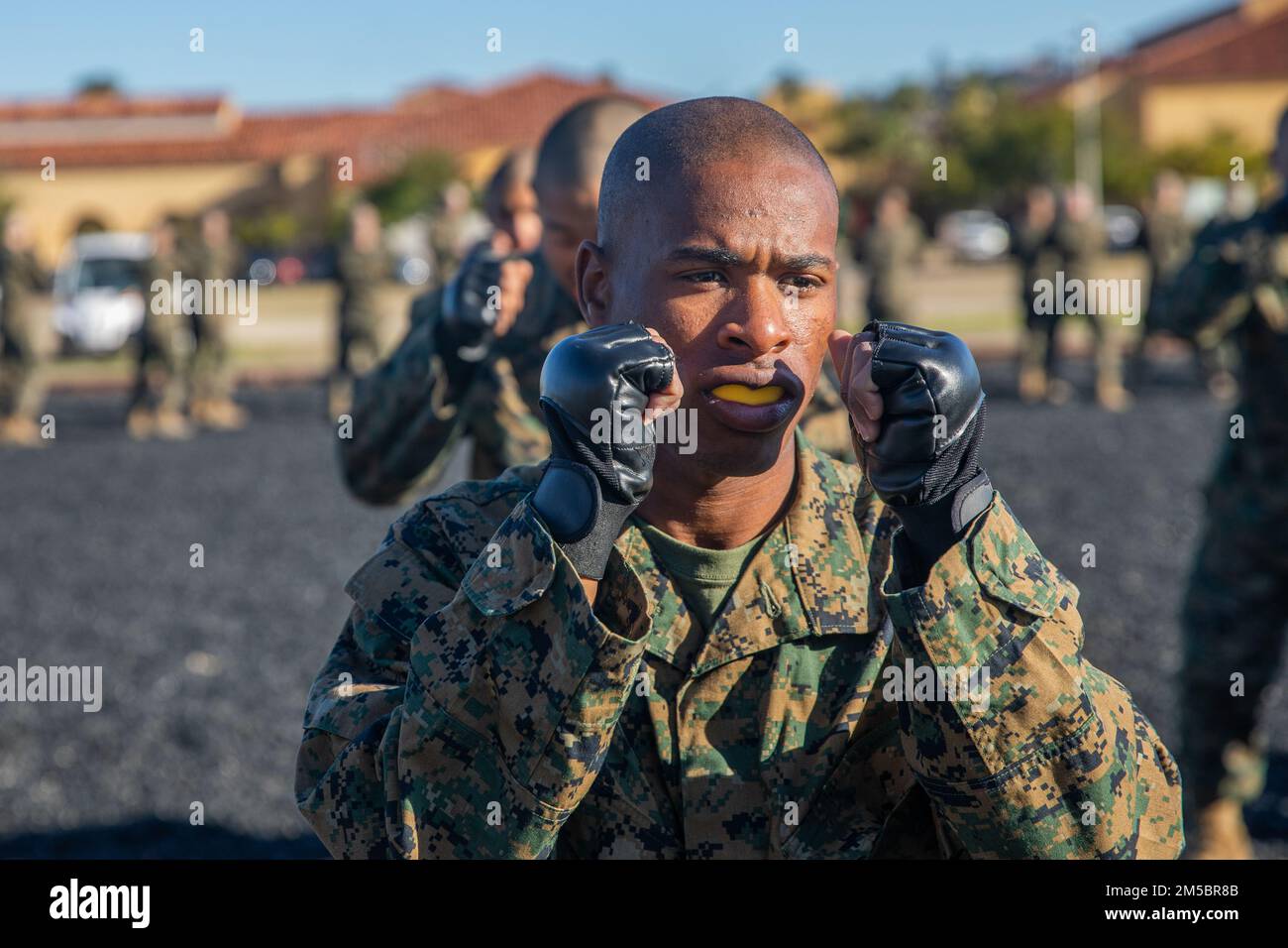 U.S. Marine Corps Recruit Madey Madey with Delta Company, 1st Recruit ...