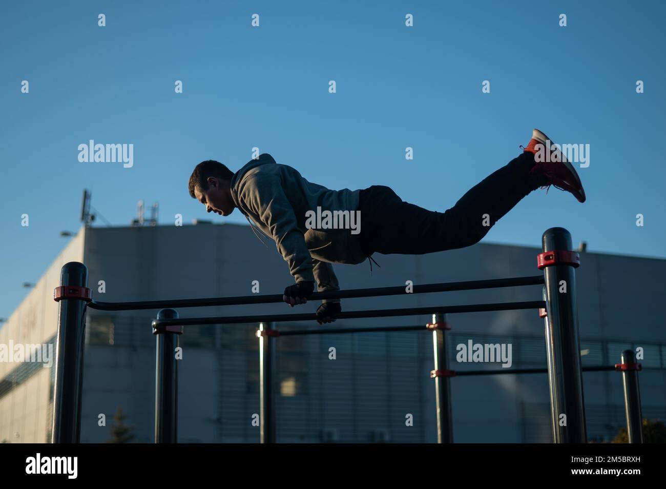 Attractive young bodybuilder outdoors hi-res stock photography and ...