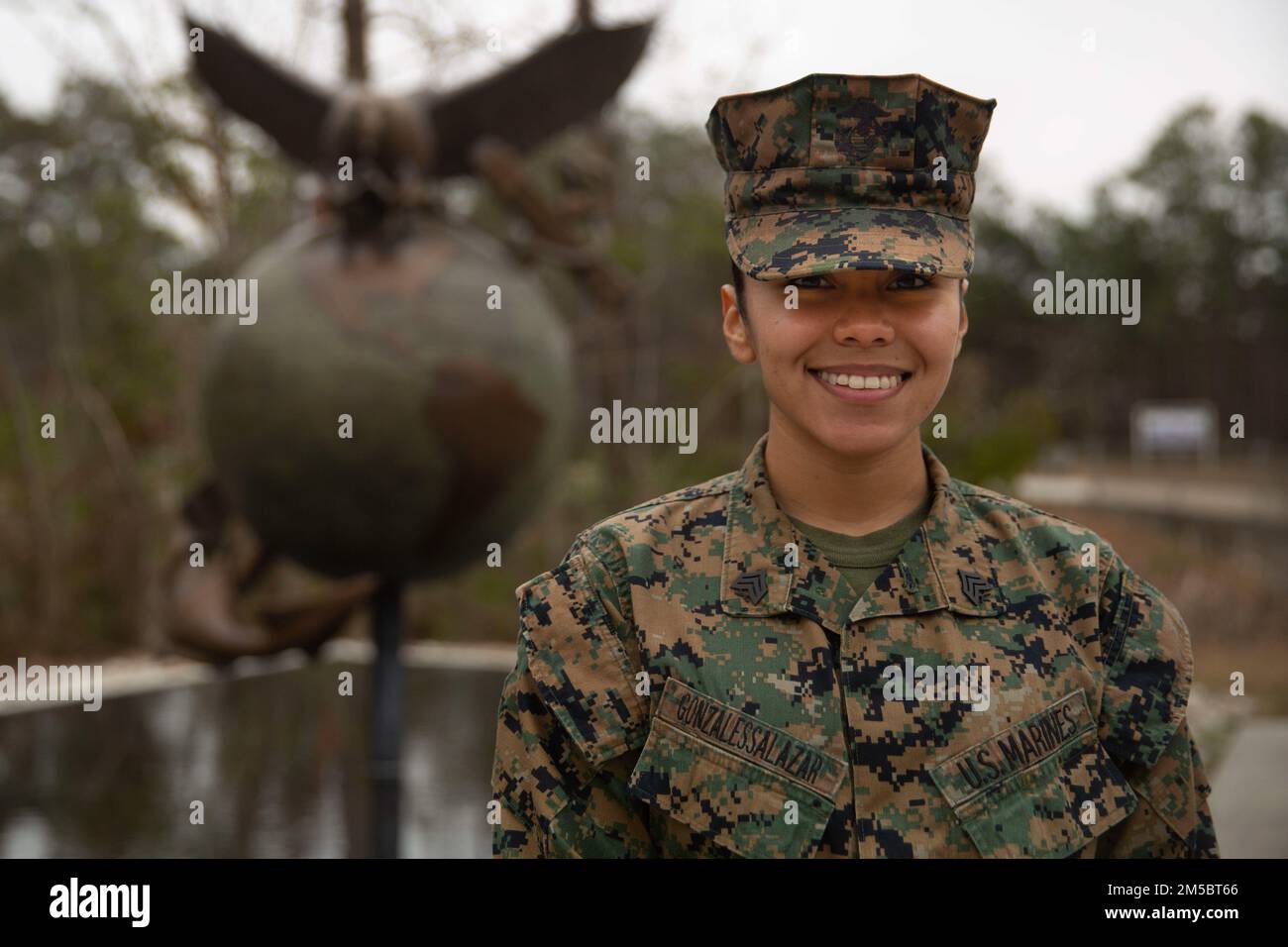 U.S. Marine Corps Sgt. Azucena GonzalesSalazar, supply fiscal chief for 2nd Intelligence ...