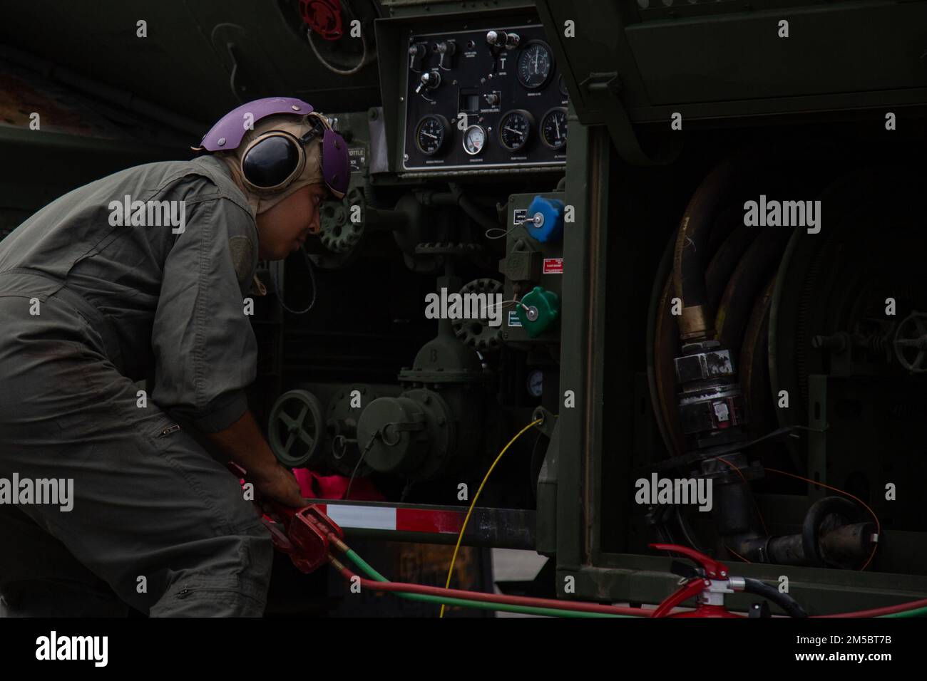 U.S. Marines and Sailors with Marine Wing Support Squadron (MWSS) 174 ...