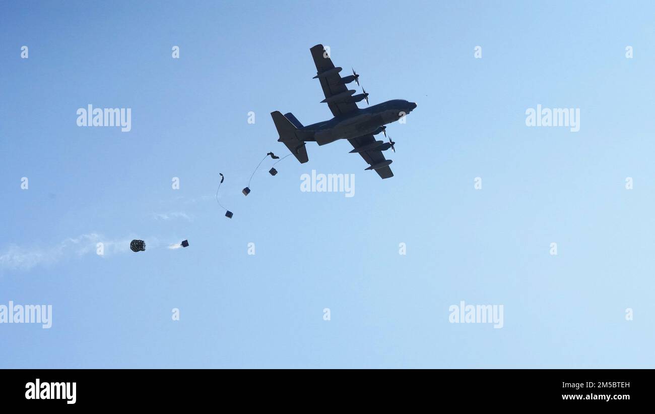 An MC-130J Commando II multi-mission combat transport aircraft with the ...