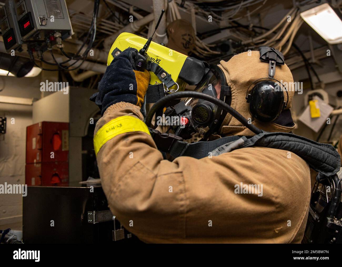 220224-N-HG846-2034 ADRIATIC SEA (Feb. 24, 2022) – Damage Controlman ...