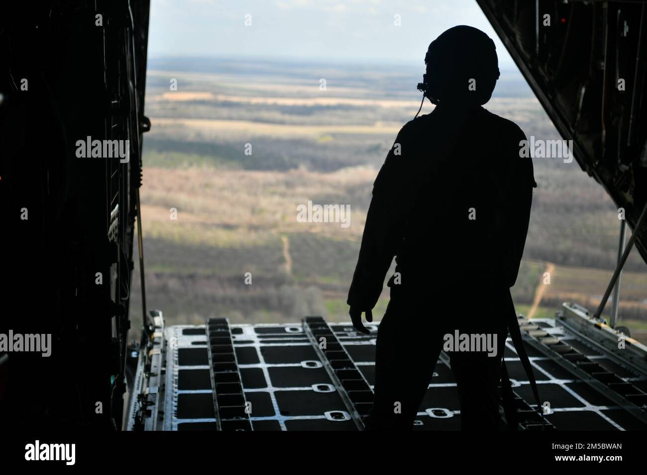Staff Sgt. Gavin Riley, a loadmaster assigned to the 357th Airlift ...