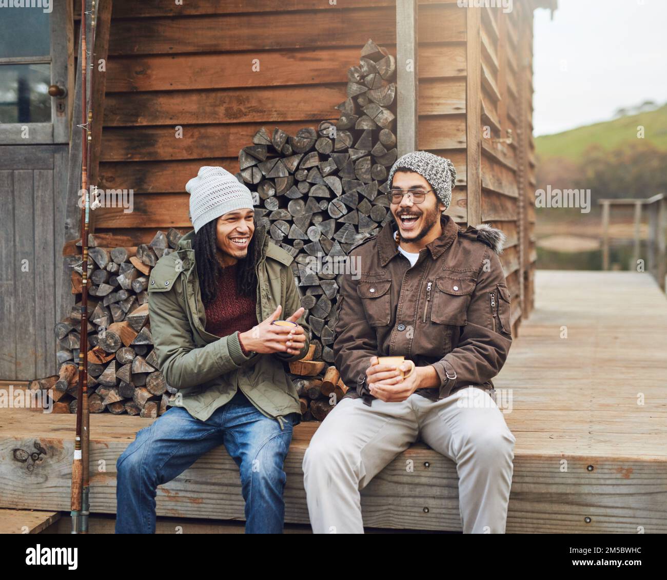 Two Friends Laughing