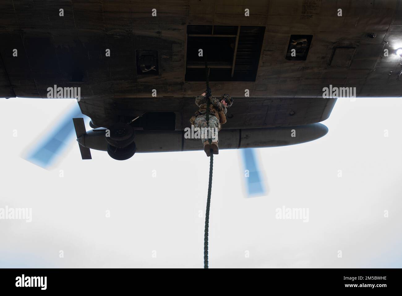 A U.S. Marine with Echo Company, 2nd Battalion, 6th Marines, conducts ...