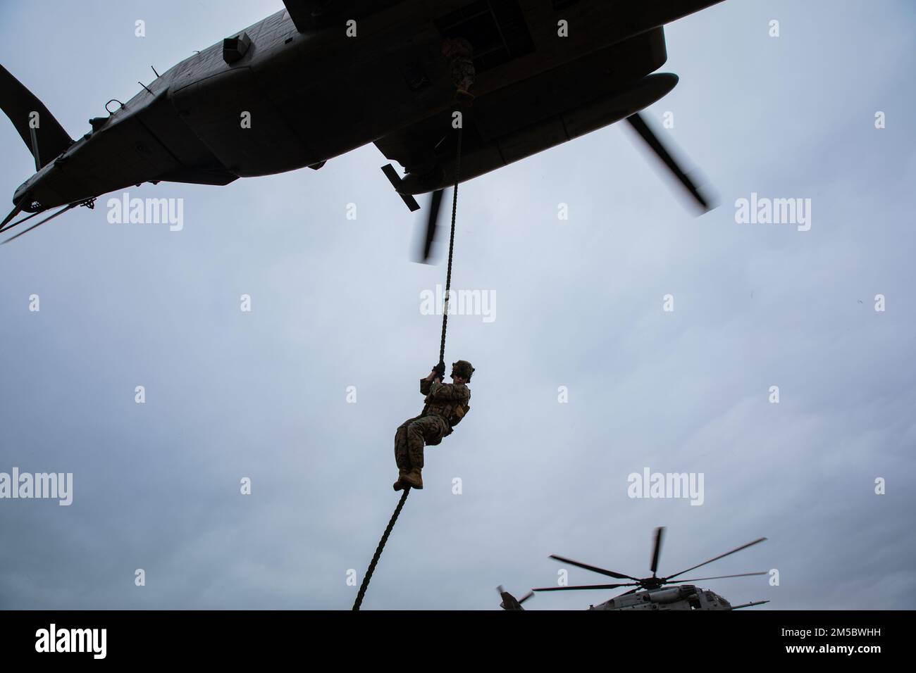 A U.S. Marine with Echo Company, 2nd Battalion, 6th Marines, conducts ...