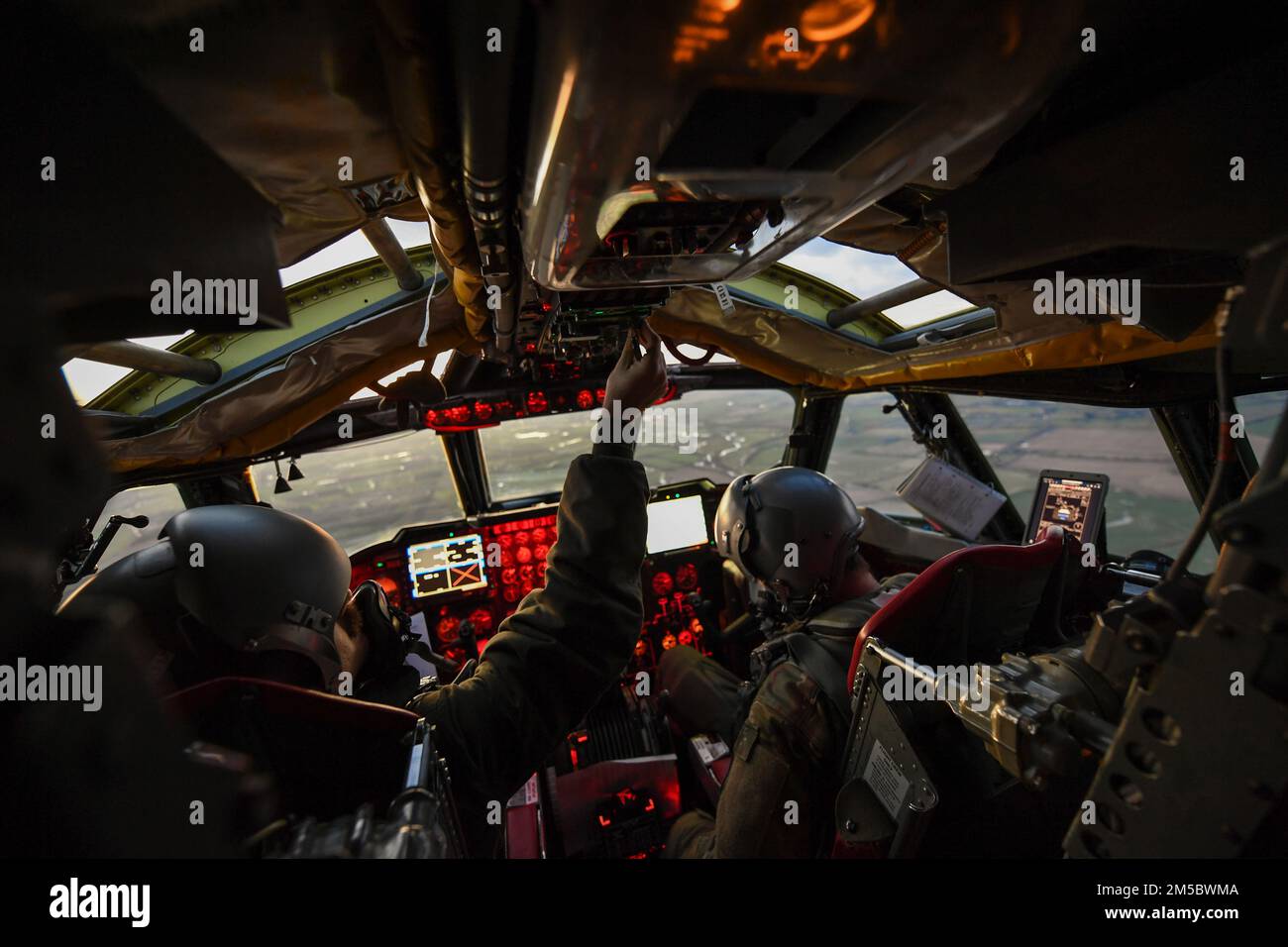 U.S. Air Force Capt. Jason Howze (left) and Capt. Alexander Harvey ...
