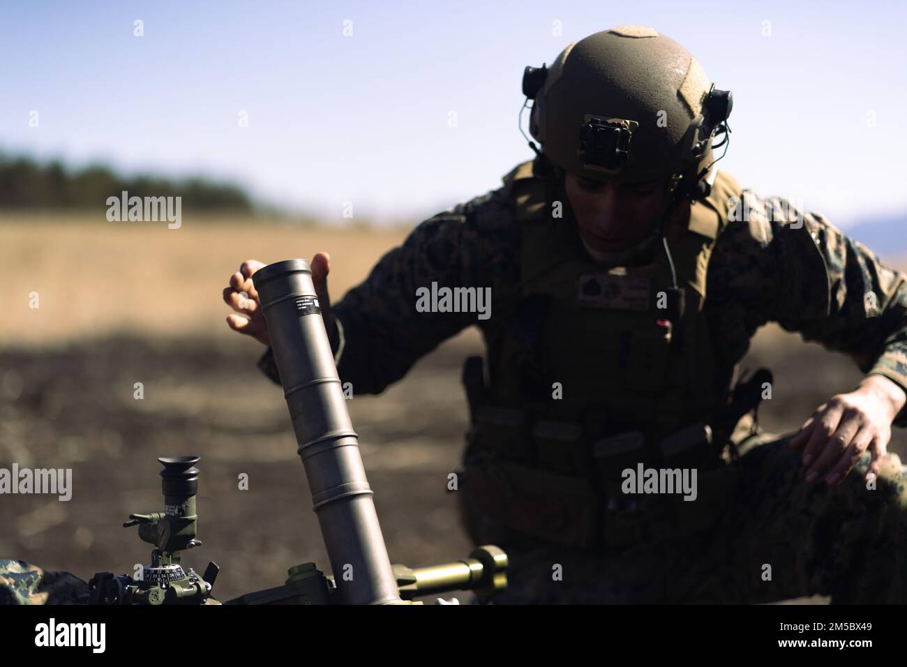 U.S. Marine Corps Sgt. Luis Godoy, a squad leader with 1st Battalion ...