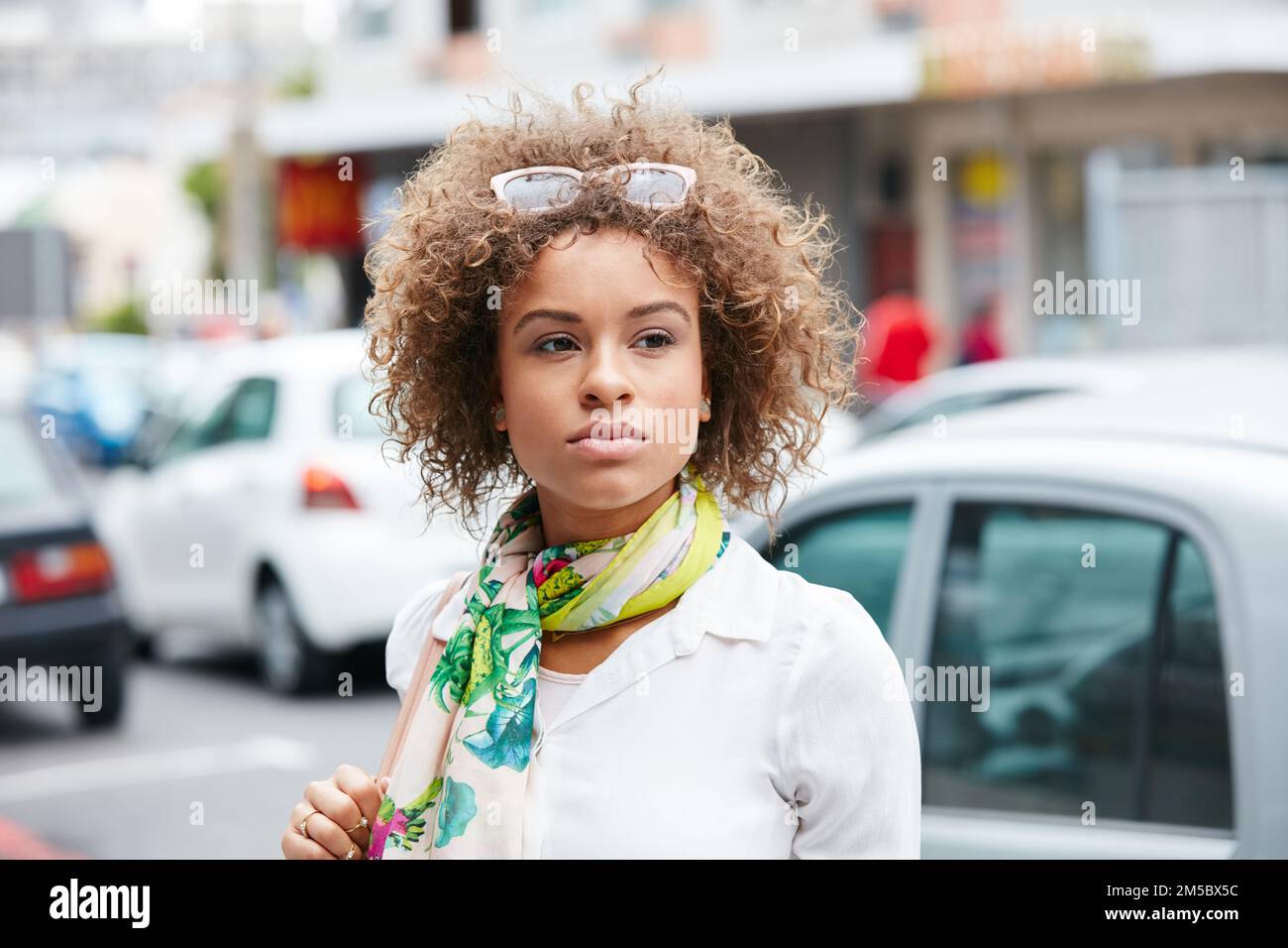Getting acquainted with her city. an attractive young woman exploring ...