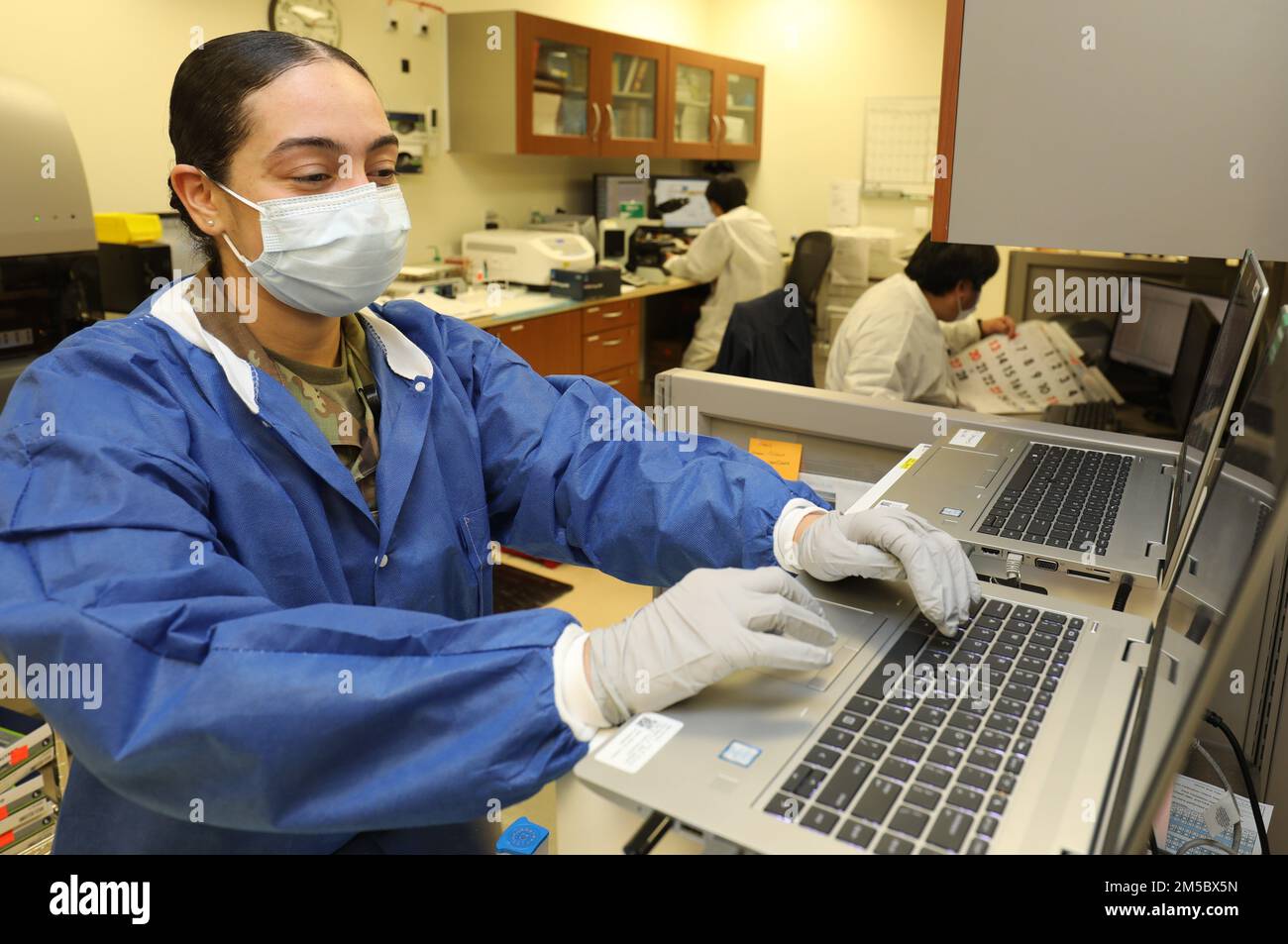 Spc. Antonella Escalante, a lab technician assigned to U.S. Army ...