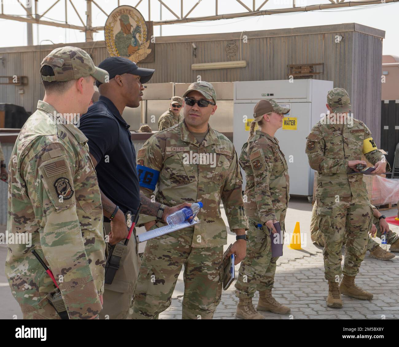Members of the U.S. Air Force 380th Air Expeditionary Wing's inspection ...