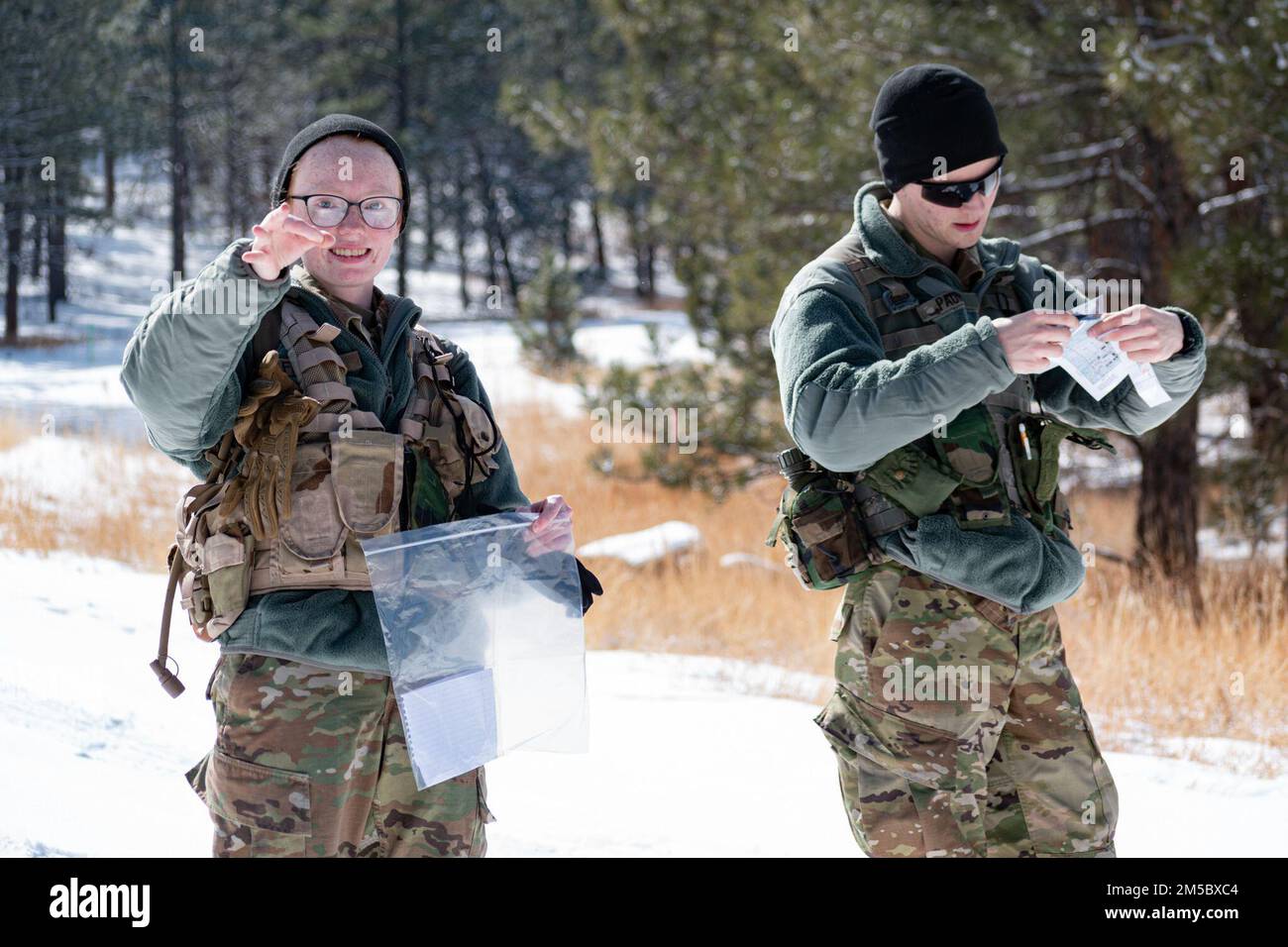 Cadets assigned with the Mountain Ranger Battalion navigate the ...