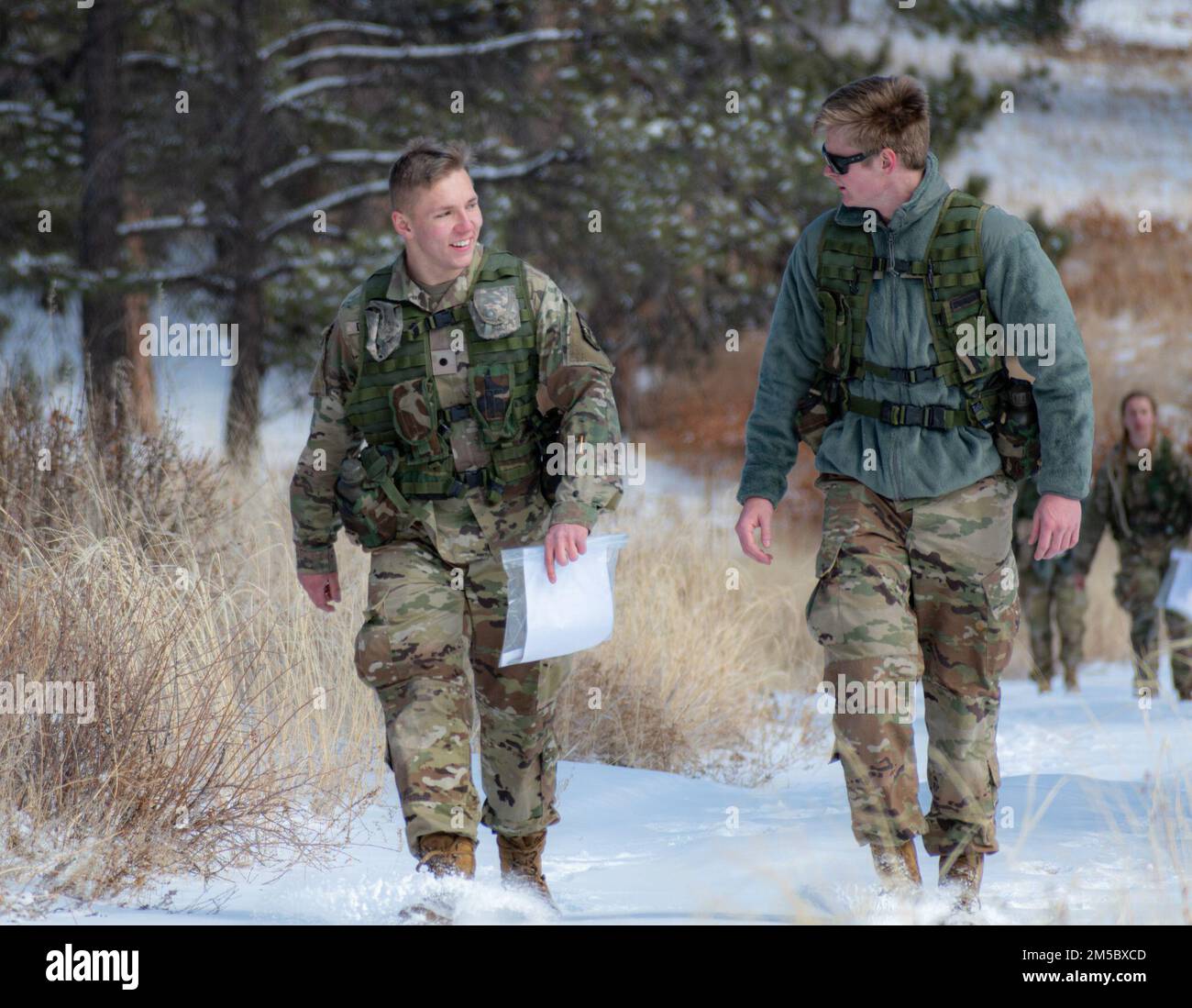 Cadets assigned with the Mountain Ranger Battalion navigate the ...